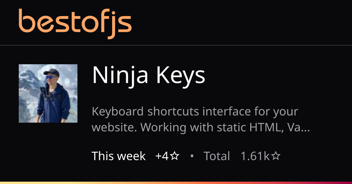 Best of JS • Ninja Keys